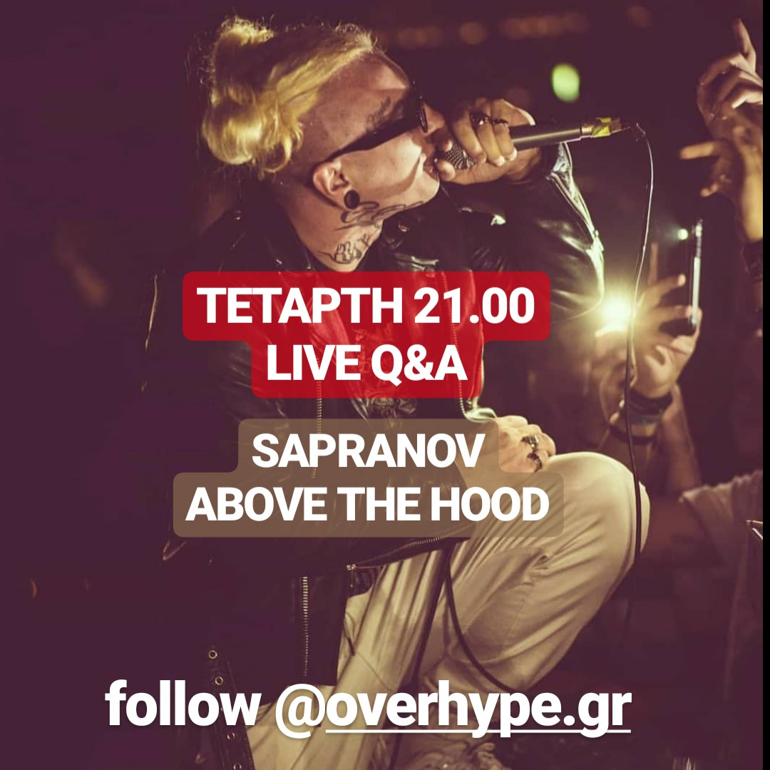 SAPRANOV [above the hood] Q&A - Instagram Live – OVERHYPE